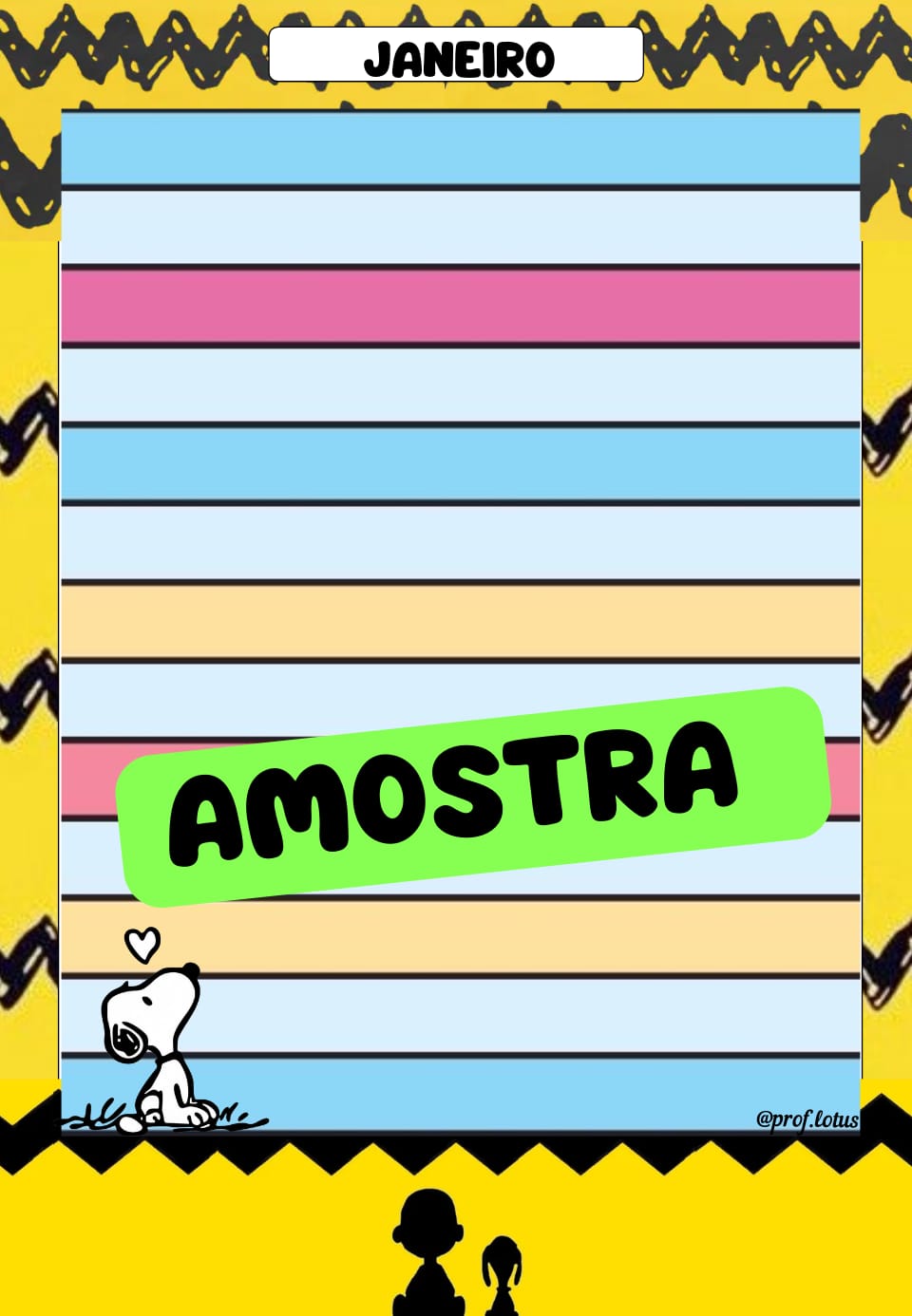 CADERNO PLANNER SNOOPY 2026 – Prof Lotus – Recursos Pedagógicos